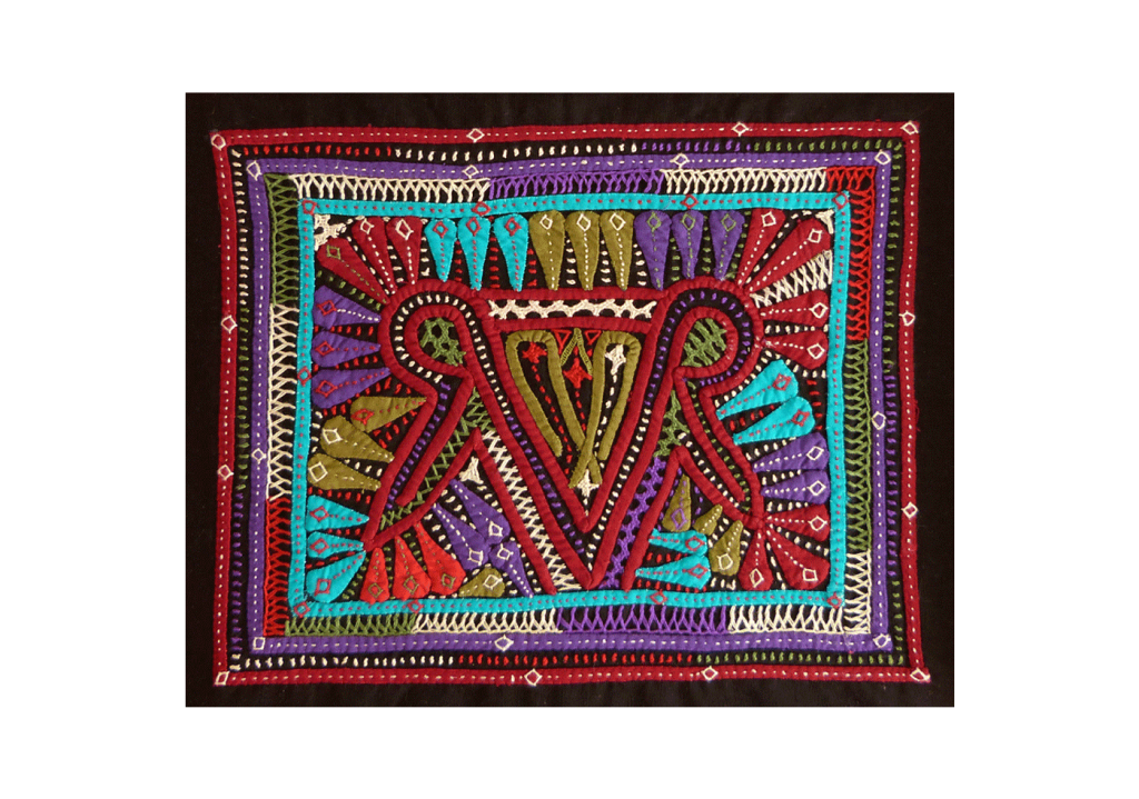 Broderie DHEBARIA RABARI "anémone" | Boutique de Textiles | Neelam.fr