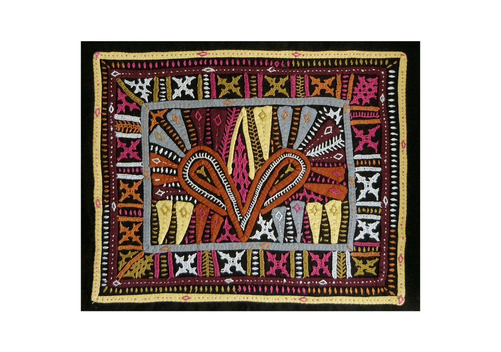 Broderie DHEBARIA RABARI "hortensia" | Boutique de Textiles | Neelam.fr