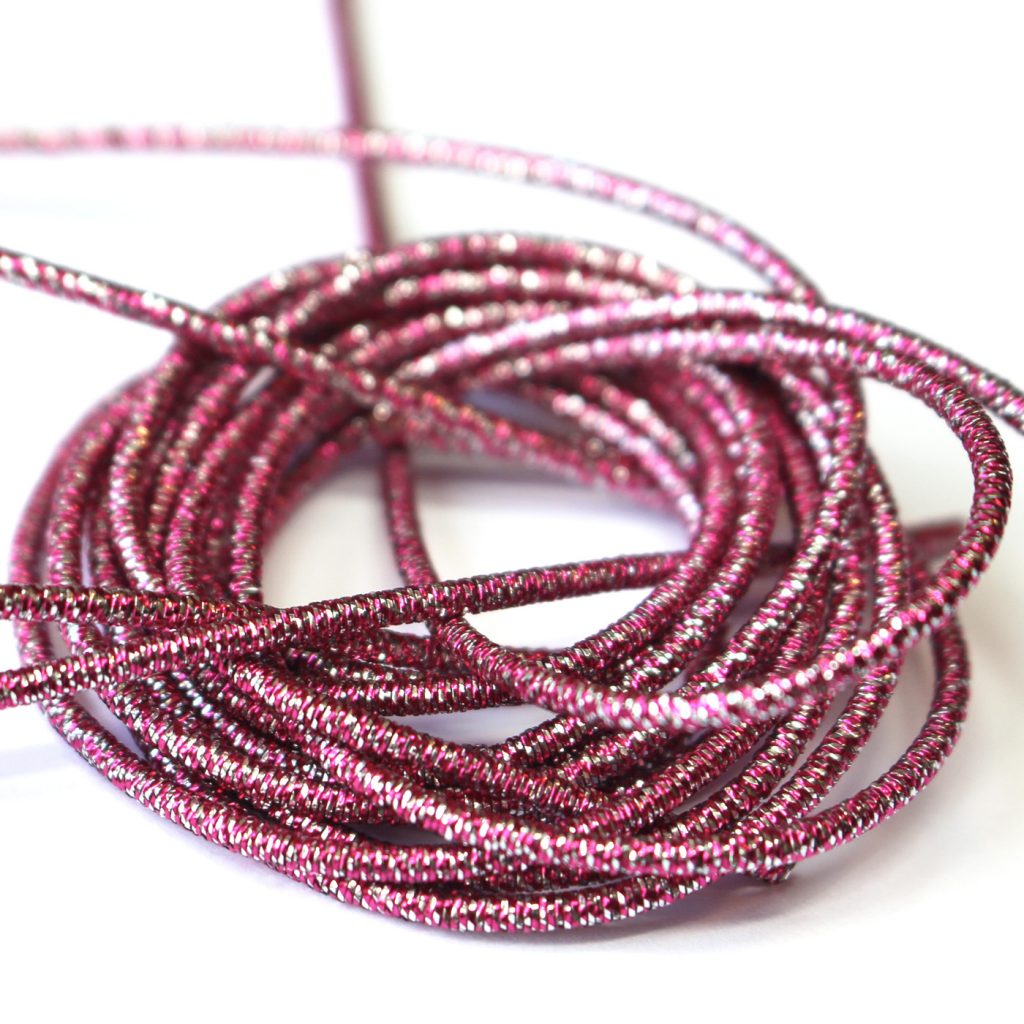 Cannetille scintillante Rose framboise | Broderie d'or