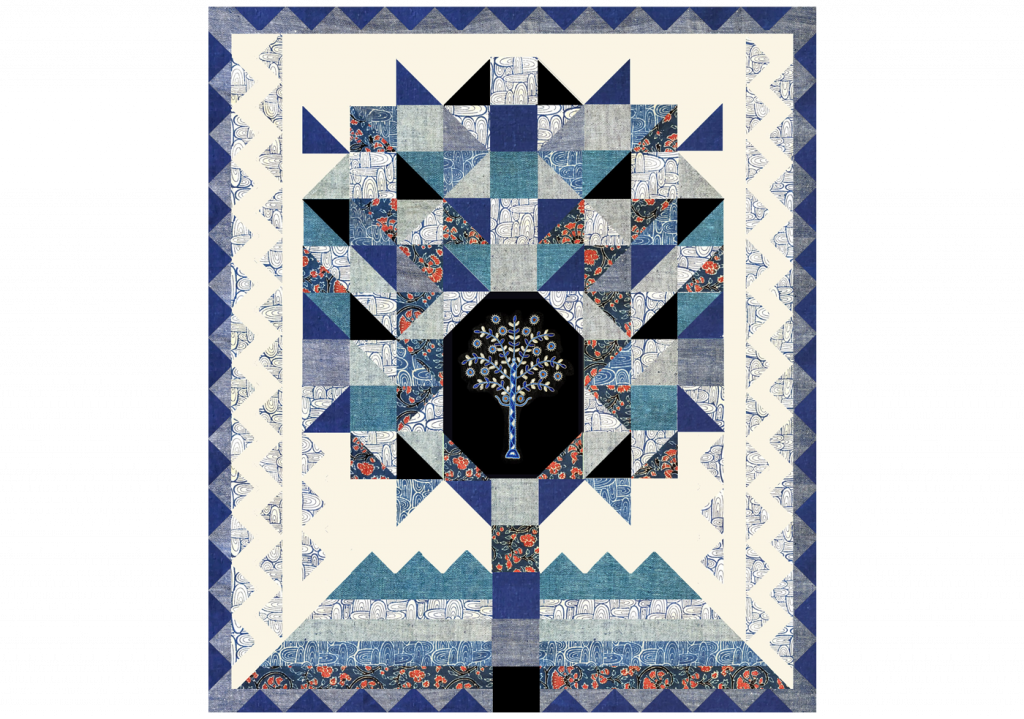 Kit de Patchwork Arbre de Vie "indigo" | Boutique Patchwork
